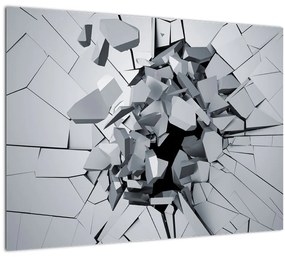 Skleněný obraz abstrakce 3D (70x50 cm)