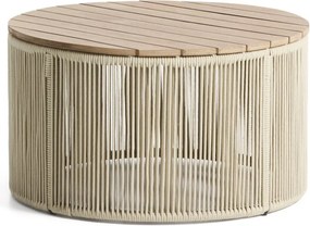 Kulatý zahradní konferenční stolek s deskou z akácie ø 70 cm Dandara – Kave Home
