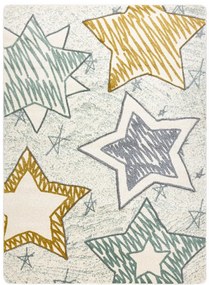 Hans Home | Dětský kusový koberec Petit Stars green - 180x270