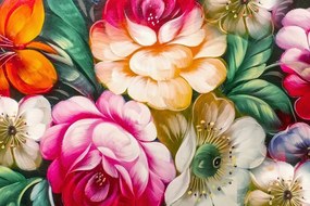 Obraz impresionistický svět květin - 90x60 cm