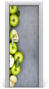 Fototapeta na dveře samolepící zelená jablka 95x205 cm