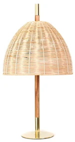 Stolní lampička s proutěným stínítkem Amà Table Dekor: Mosaz