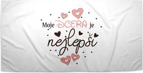 Sablio Ručník Moje dcera je nejlepší - 50x100 cm
