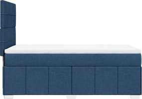 Box spring postel s matrací modrá 90x200 cm textil 3291557