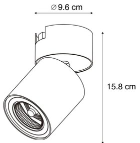 Moderní bílý reflektor pro 1fázový kolejnicový systém GU10 70mm - Iconic Roto