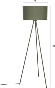 Zelená stojací lampa (výška 146 cm) Susie – White Label