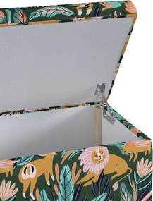 Čalouněná skříň barva oranžová látka vzorované