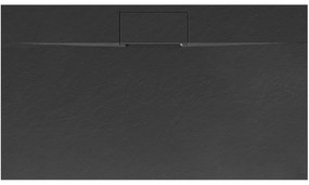 Rea - Sprchová vanička Bazalt long - černá - 120x80 cm