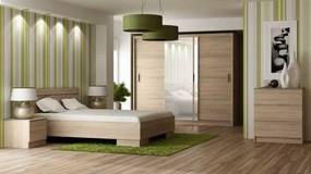 Casarredo - Komfort nábytek Ložnice SANDINO/VISTA sonoma (postel 160, skříň, komoda, 2 noční stolky)