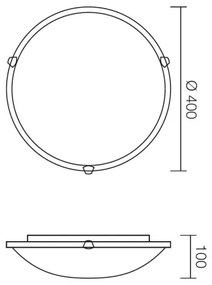 Redo 05-391 - Stropní svítidlo VIRGINIA 2xE27/42W/230V pr. 40 cm krémová