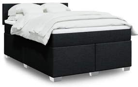 Box spring postel s matrací černá 140 x 190 cm textil 3288178