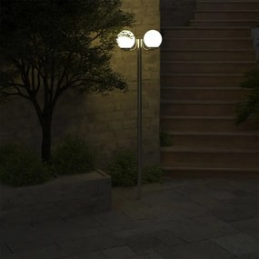 vidaXL Vysoká zahradní lampa se 2 svítidly 220 cm