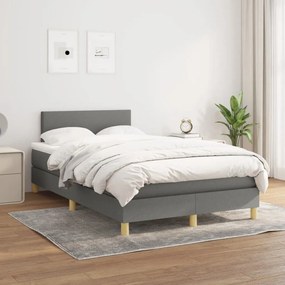 Box spring postel s matrací tmavě šedá 120x190 cm textil 3269759