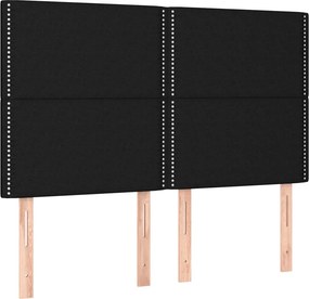 Box spring postel s matrací černá 140 x 190 cm textil 3137071