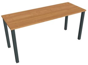 Stůl pracovní rovný 160 cm hl. 60 cm - Hobis Uni UE 1600 Dekor stolové desky: olše, Barva nohou: černá