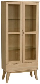 ROWICO Prosklený kabinet FILIPPA přírodní