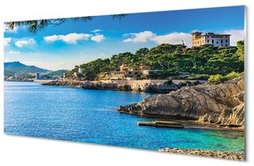 akrylový obraz Španělsko Mořské pobřeží horách 100x50 cm