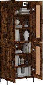 Skříň highboard kouřový dub 69,5 x 34 x 180 cm kompozitní dřevo 3199686