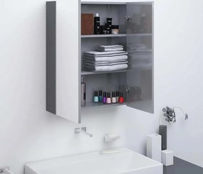 vidaXL Koupelnová skříňka se zrcadlem 60 x 15 x 75 cm MDF [331525] Barva: Zářivě šedá