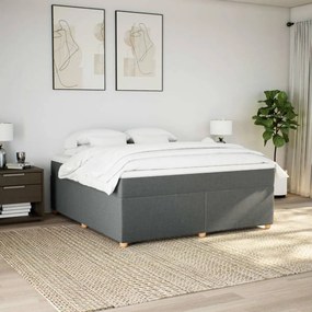Box spring postel s matrací tmavě šedá 180x200 cm textil 3285395