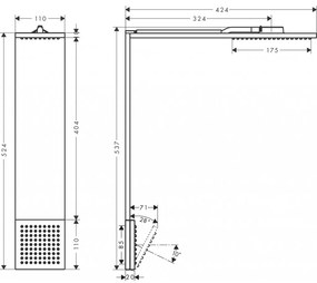 Axor ShowerComposition - Sprchový modul 110/220 1jet s ramenní sprchou, černá matná 12593670