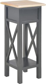 Odkládací stolek černý 27 x 27 x 65,5 cm dřevo 280059