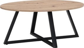 XXXLutz KONFERENČNÍ STOLEK, černá, dub artisan, kov, kompozitní dřevo, 90/70/39 cm Boxxx - Konferenční stolky - 002540024601