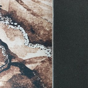 DY Hnědý vzorovaný koberec Horeca-New 118 Rozměr: 60x100 cm