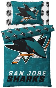 Hokejové povlečení NHL San Jose Sharks Shields Velikost: 135x200 + 80x80 cm