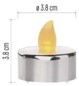 Čajové svíčky LED dekorace Robi 6 ks stříbrné