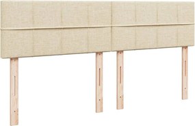 Box spring postel s matrací krémová 200x200 cm textil 3286792