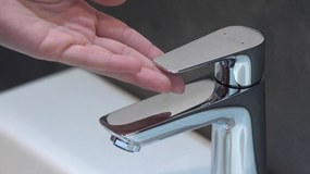 Hansgrohe Talis E, umyvadlová baterie 110 s odtokovou soupravou s táhlem, chromová, 71710000