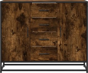 Příborník kouřový dub 92 x 35 x 76 cm kompozitní dřevo 3300827