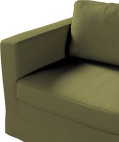 Potah na pohovku IKEA  Karlstad 2-místná , nerozkládací, dlouhý barva zelená látka pletený vzor