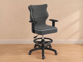Ergonomická židle pro děti k psacímu stolu TMAVĚ ŠEDÁ Zvolte rozměr: dítě 159 - 188 cm (výška stolu 71 - 82 cm)