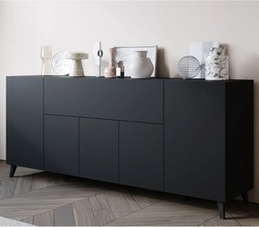 Komoda 180 cm černá Phuket laminát