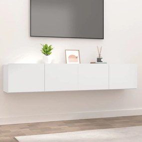 TV skříňky 2 ks bílé 80 x 30 x 30 cm kompozitní dřevo - Default Title