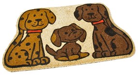 Kokosová vstupní rohož Happy Dogs - 75 x 45 x 1,7 cm