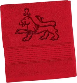 Bellatex Froté ručník proužek s výšivkou znamení zvěrokruhu 50x100 cm Červená