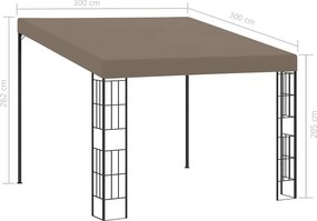 Altán ke zdi 3 x 3 m taupe textil 312260