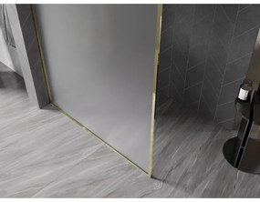 Mexen, Mexen Kioto-XF sprchová stěna s rámem 80 x 202 cm, matná 10 mm, zlatá - 800-080-104-50-30-X