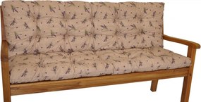 Axin Trading Polstr na zahradní lavičku 150x50 cm (sada) Polstr: Levandule