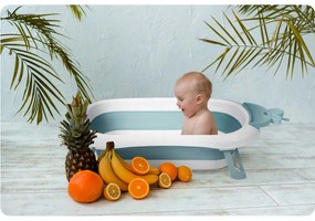 Ricokids Dětská vanička s teploměrem RK-282 bílá a modrá