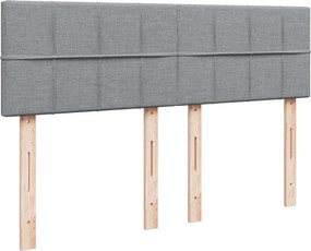 Box spring postel s matrací světle šedá 160 x 200 cm textil 3288239