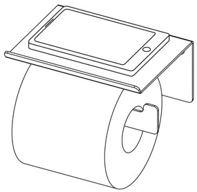 Deante Držák toaletního papíru Mokko - s poličkou - ADM N221