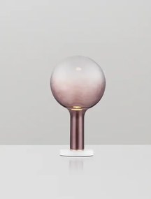 LED stmívatelná hnědo-zlato-bílá stolní lampa Nostos