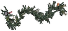 Vánoční girlanda zasněžená osvětlená 180 cm zelená TENALA Beliani