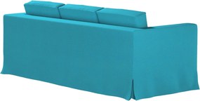 Potah na pohovku IKEA  Karlanda 3-místná nerozkládací, dlouhý barva modrá látka pletený vzor