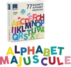 VILAC Dřevěná magnetická abeceda Velká písmena / 77 ks / od 3 let