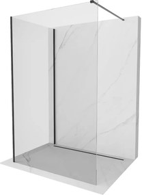 Mexen Kioto sprchová stěna Walk-in 110 x 95 cm, průhledná, černá - 800-110-212-70-00-095
